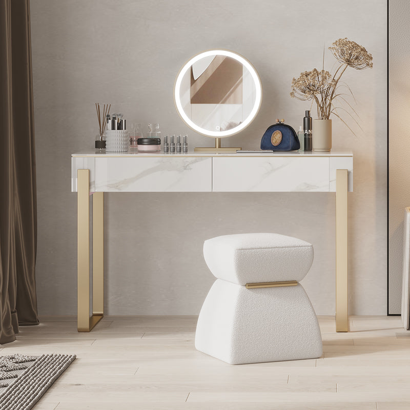 Olam Dressing Table Set With Adjustable Lighted Mirror And Stool/Bedro ...