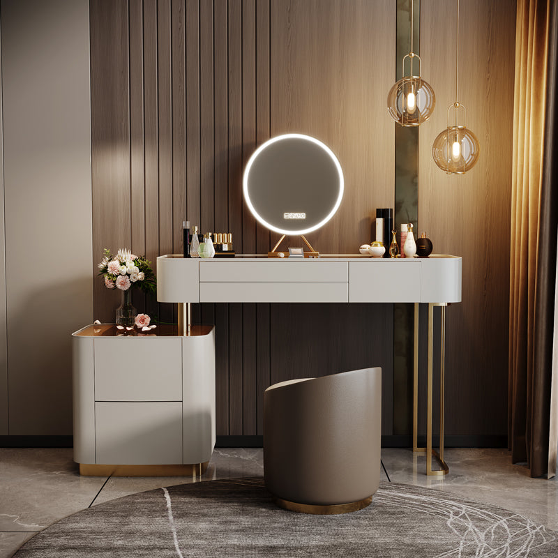 Nissi Dressing Table With Vanity Mirror And Stool/Bedroom Vanity DM604 ...
